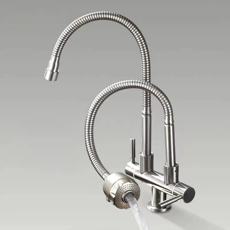 2023 New Design Double Sink Faucet Two Way Stainless Steel 304 Single ...