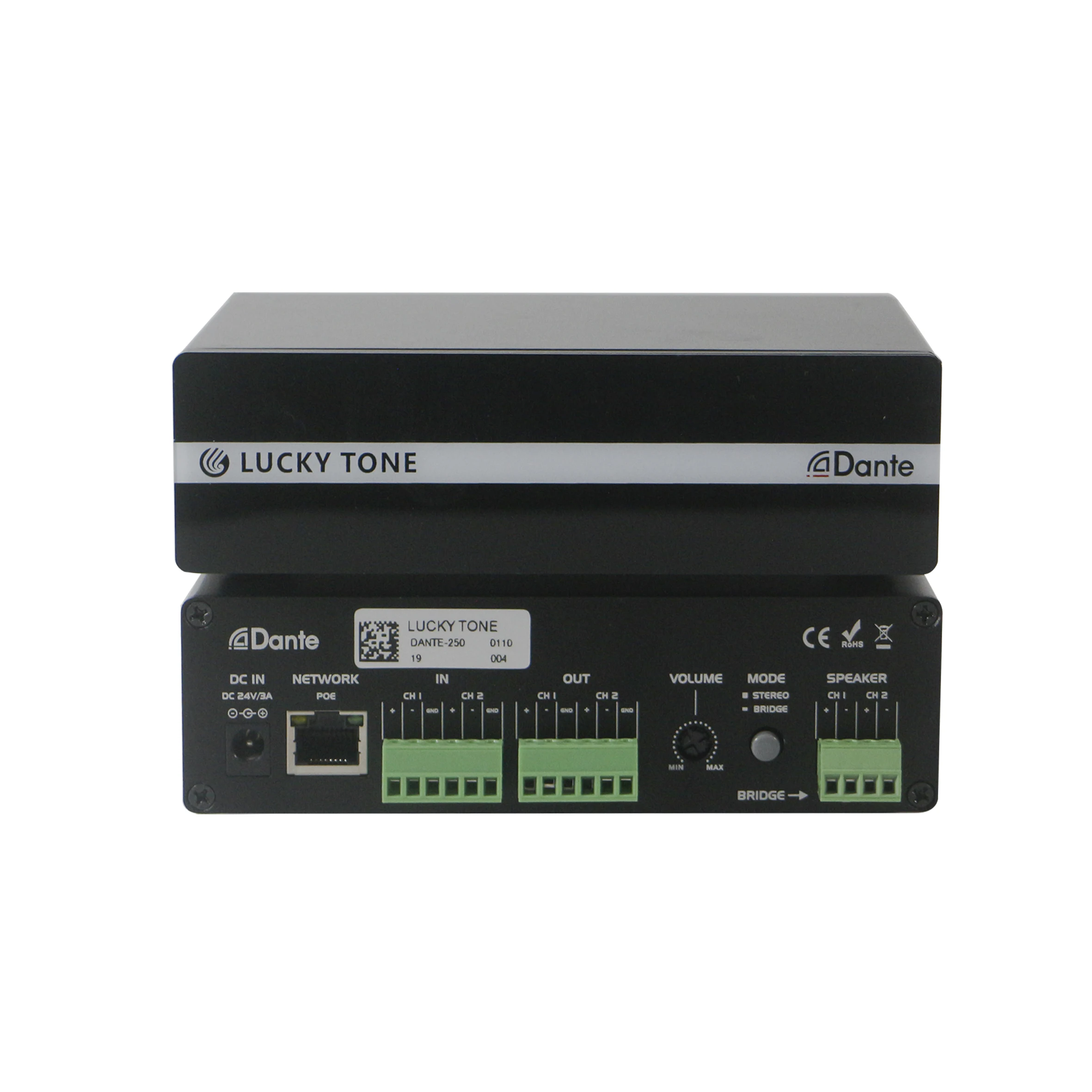 2 Channels Multifunctional Dante Network Amplifier 2*50W POE Dante ...