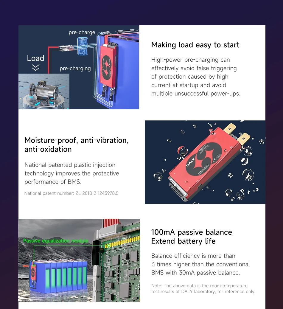 Daly 4S BMS LifePO4 Battery 4S 12V 200A BMS for Forklift Lithium ...