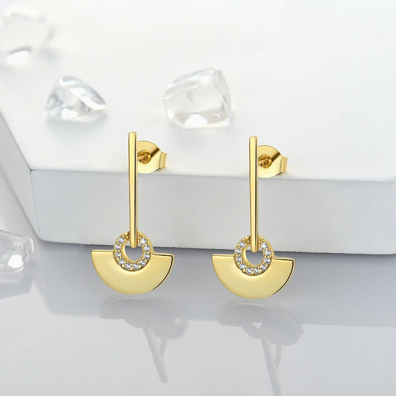 Fine Jewelry Small Smooth Scalloped Semicircle Pendant 925 Sterling ...