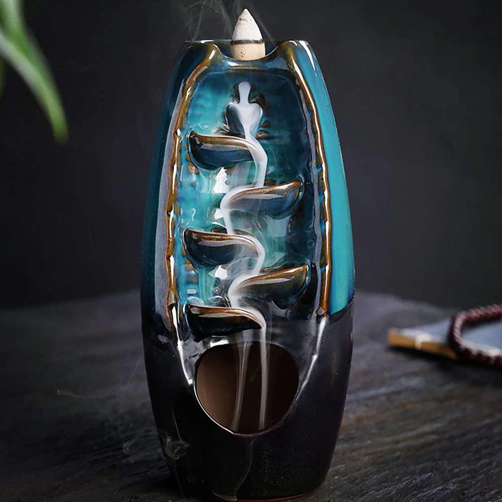 Custom Aromatherapy Arabian Oud Backflow Waterfall Ceramic Incense ...
