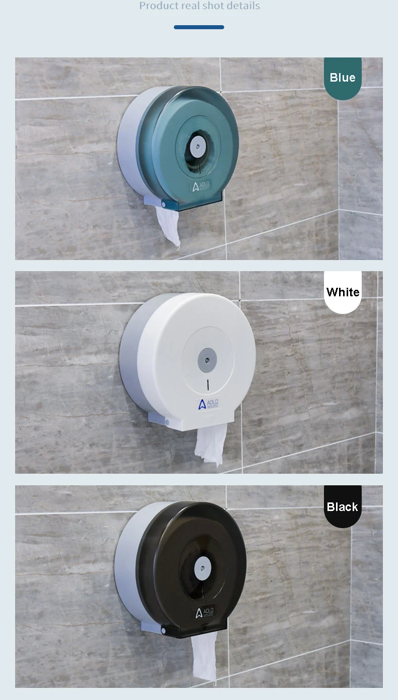 Manual Paper Dispenser Toilet Roll Tissue Dispenser Paper Holder Wall ...