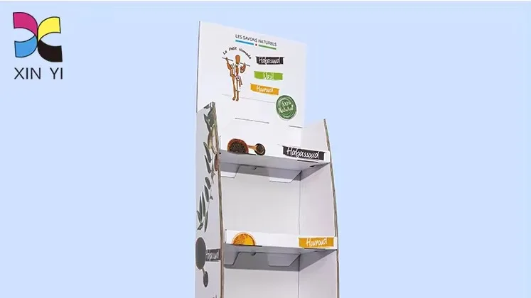 Customized Corrugated Cardboard Display Shelf Stand Retail Floor ...
