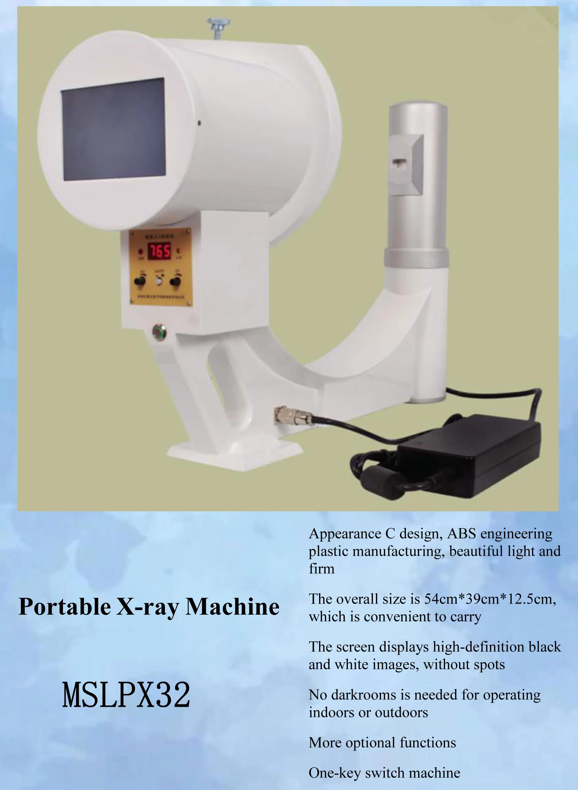Portable X-Ray, Fluoroscopy Machine MSLPX32 - Safety & Precision