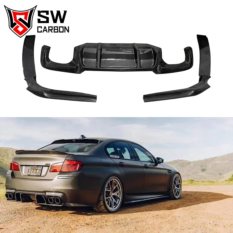 PSM Style Carbon Fiber F10 Rear Diffuser for BMW F10 M5 5 Series Rear ...