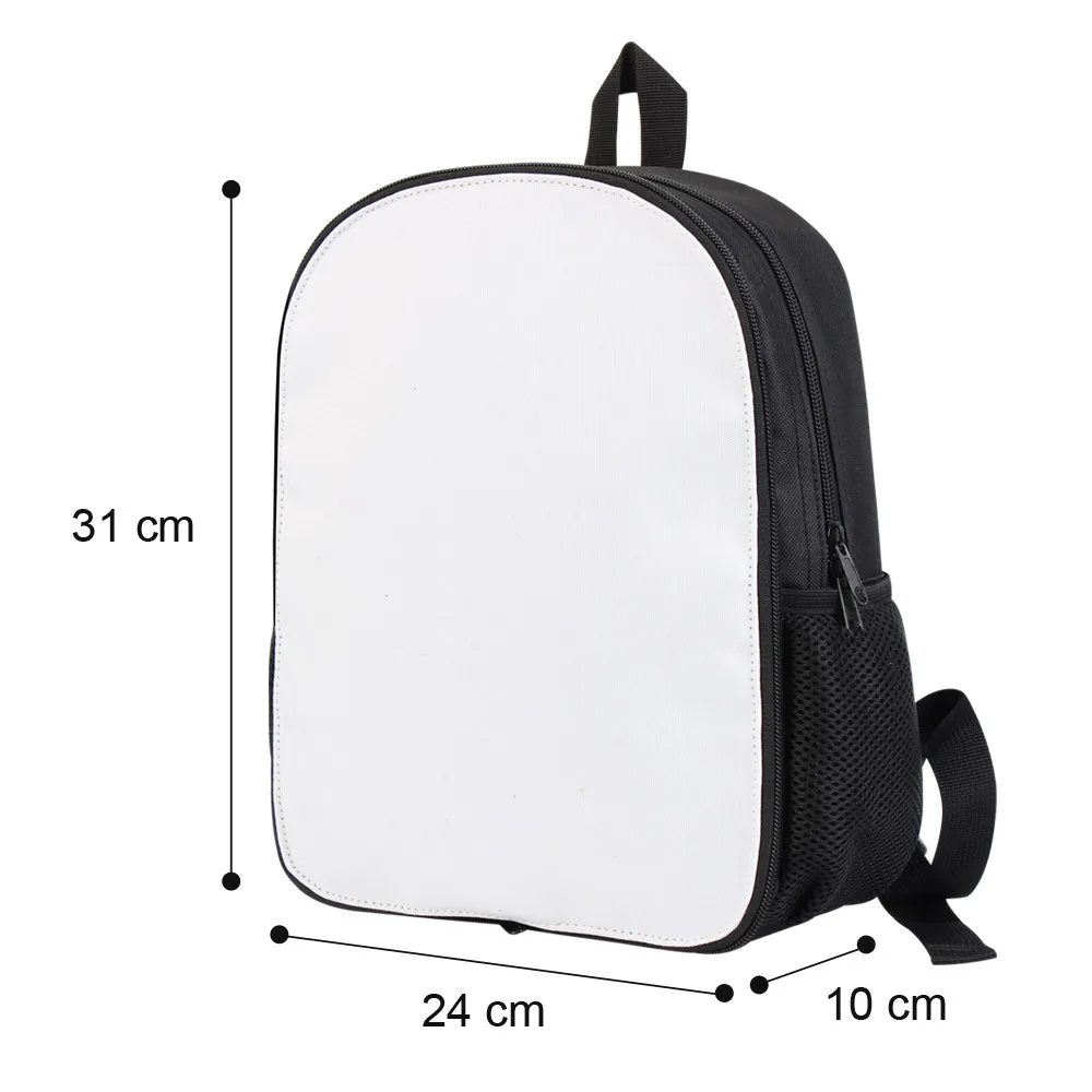 AGH 12 Inches Sublimation Black Backpack for Kids Sublimation Blank ...