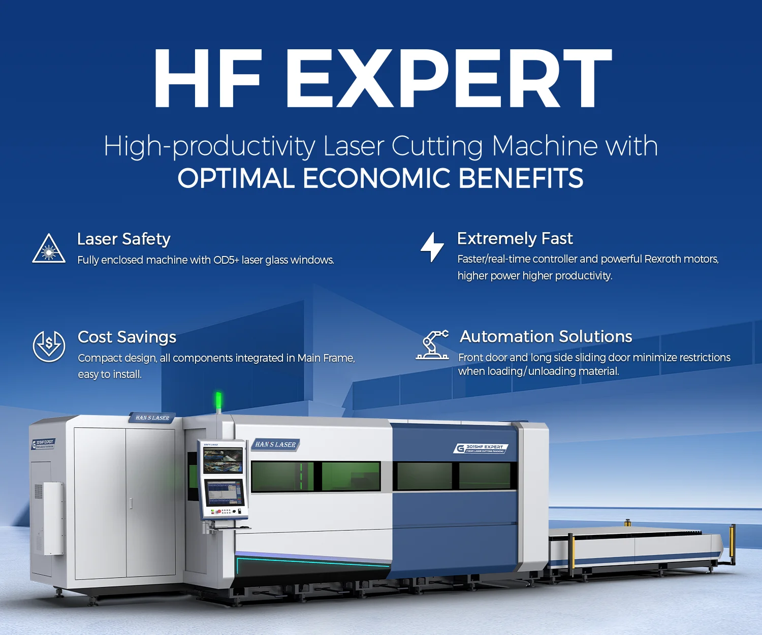 Hans Laser G3015HF EXPERT 40kW CNC Sheet Metal Cutting Machine - Fast ...