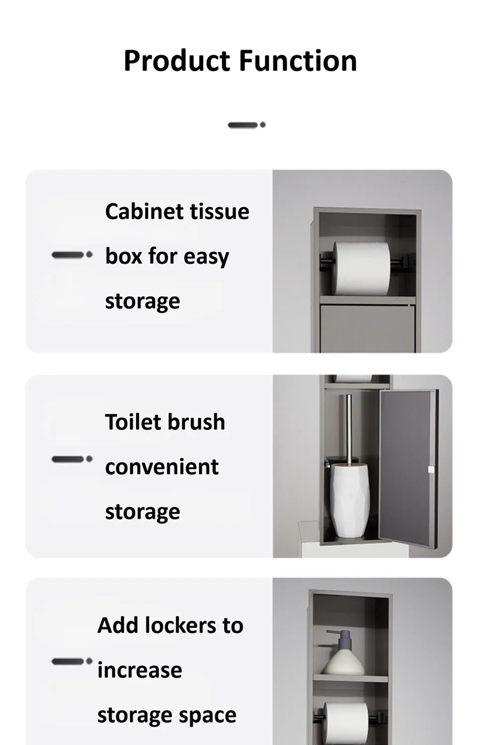 Customized Luxury Home Decor Modern Hidden Wall Niches for Toilet Paper ...