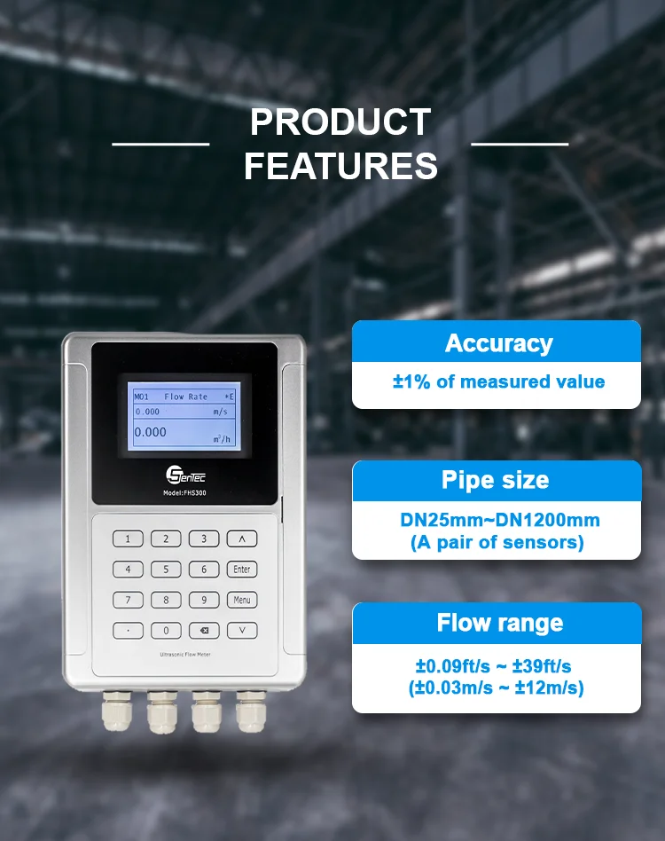 FHS300 Clamp on Ultrasonic Flowmeter - High Accuracy
