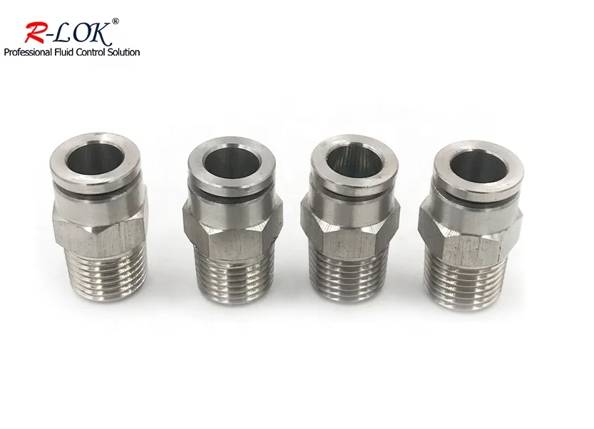 Ss Pneumatic Push In Fitting Push To Connect Air Fittings Pneumatic ...