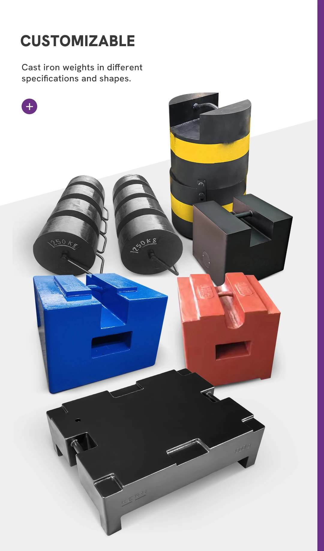 5kg, 10kg, 20kg Cast Iron Test Weights - Elevator Counter Weights