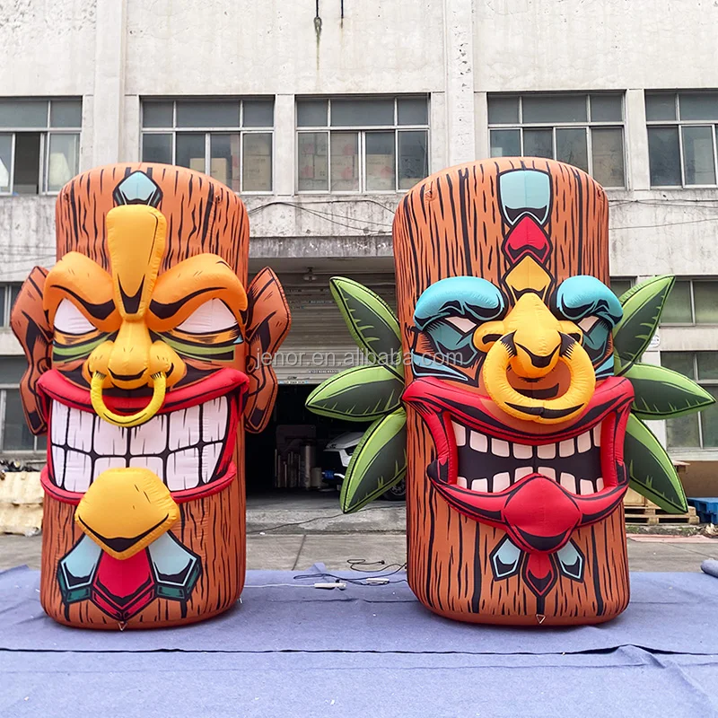 Hawaiian LED Lighted Inflatable Tiki Decoration Inflatable Totem Model ...