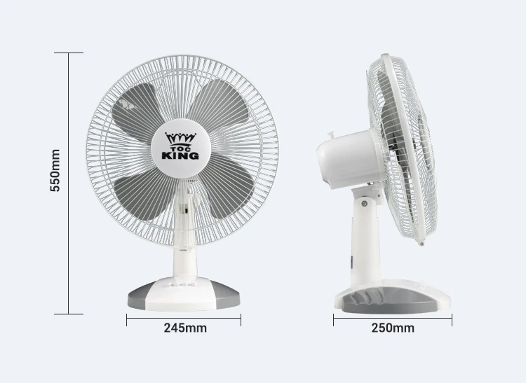 16 Inch Oscillating 3 Speed Low Noise Table Fan Mute Energy Saving Desk ...