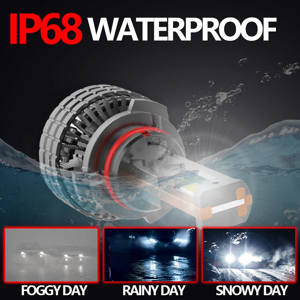 2024 New Model T70 Four Copper Tubes High Speed Fan 3570 Chips 75mil 210w 21000lumen H1 H3 H8 ...