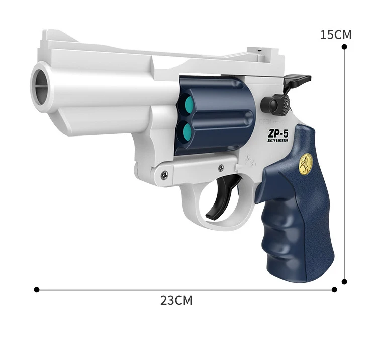 Revolver Launcher Soft Bullet Toy Gun Weapon Model Airsoft Gun Pistol ...