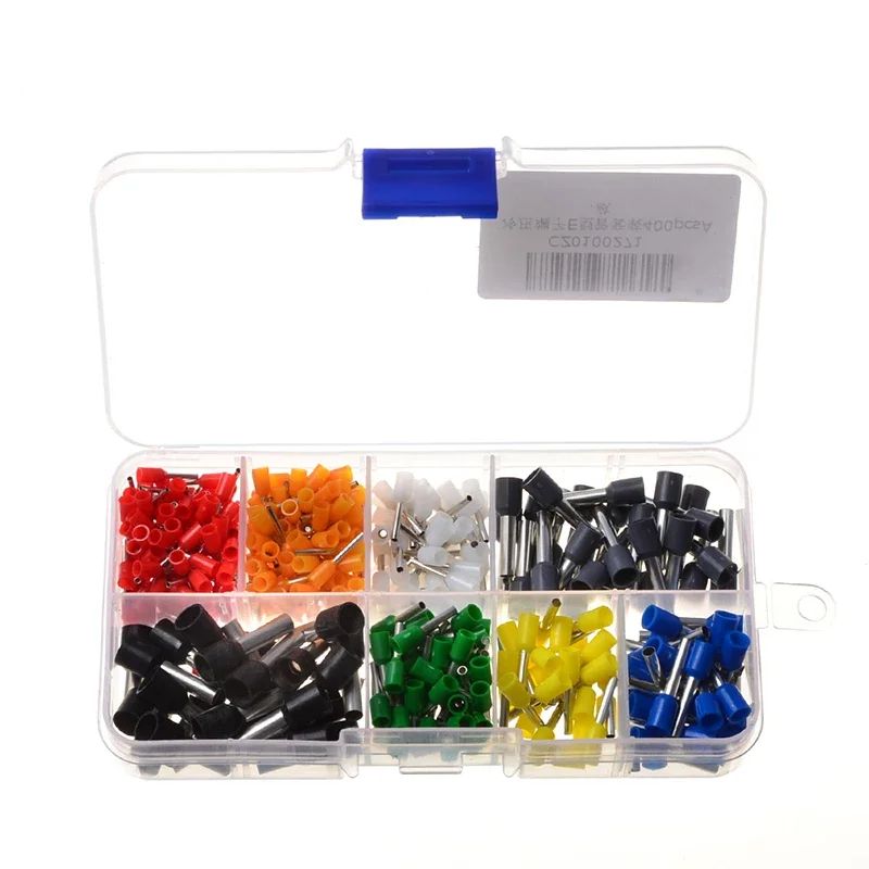 400Pcs 22-10AWG Wire Crimp Terminals Connector Insulated Cord Pin End ...