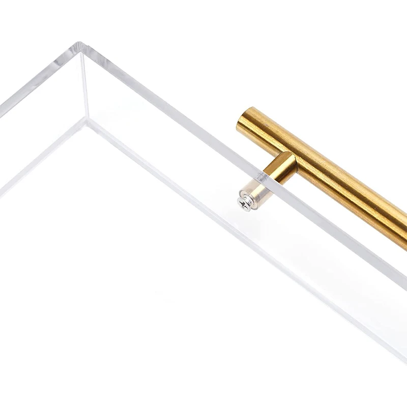 Clear Stacking Acrylic Trays Lucite Tray Serving Tray With Handles ...