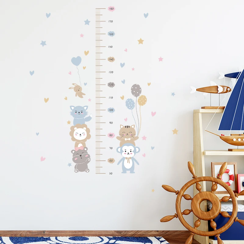 Cartoon Small Animal Combination Height Sticker Cartoon Wall Stickers ...