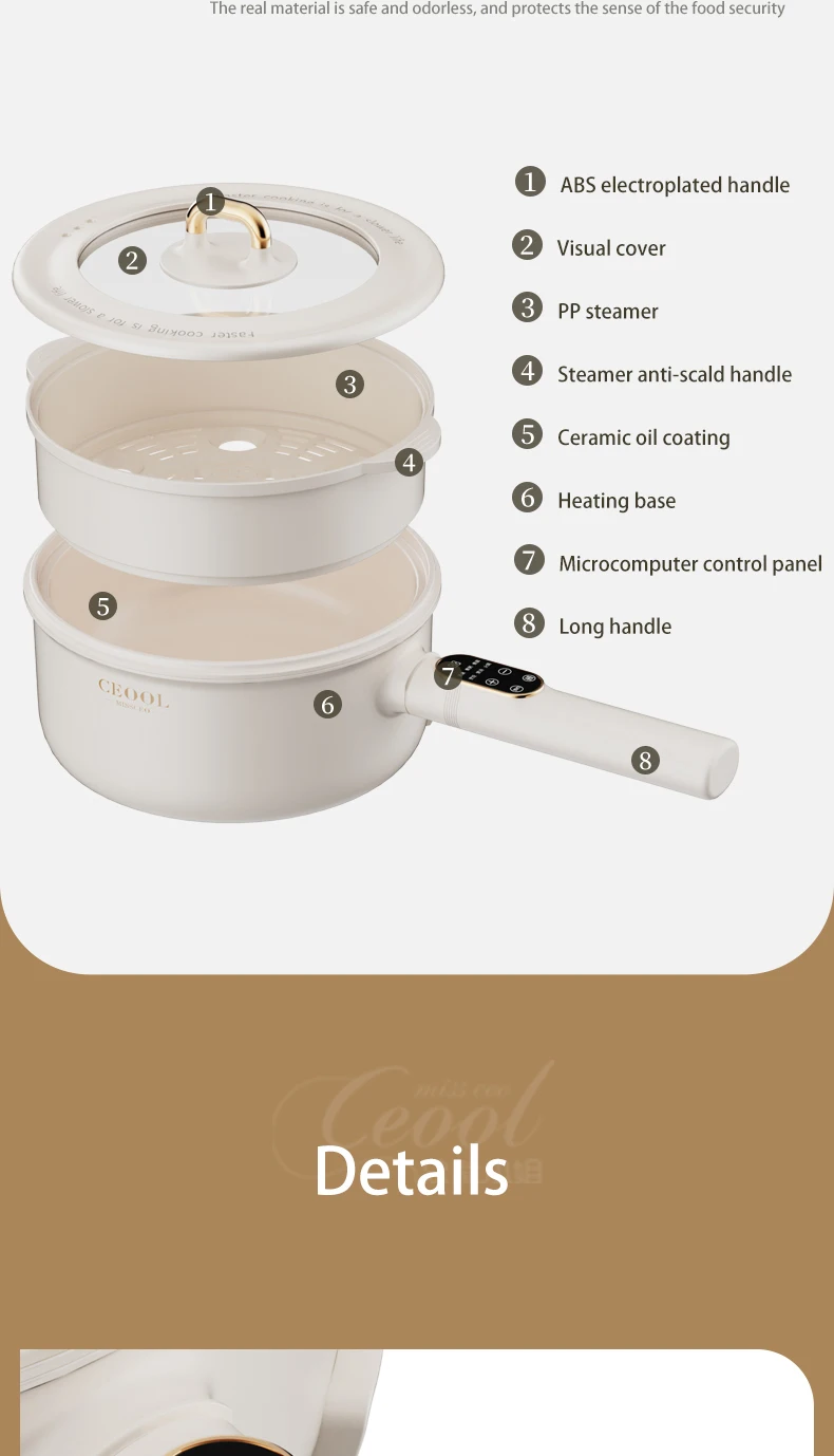 Factory Supply Hot Sale Multifunctional Pot Non Stick Mini Electric ...