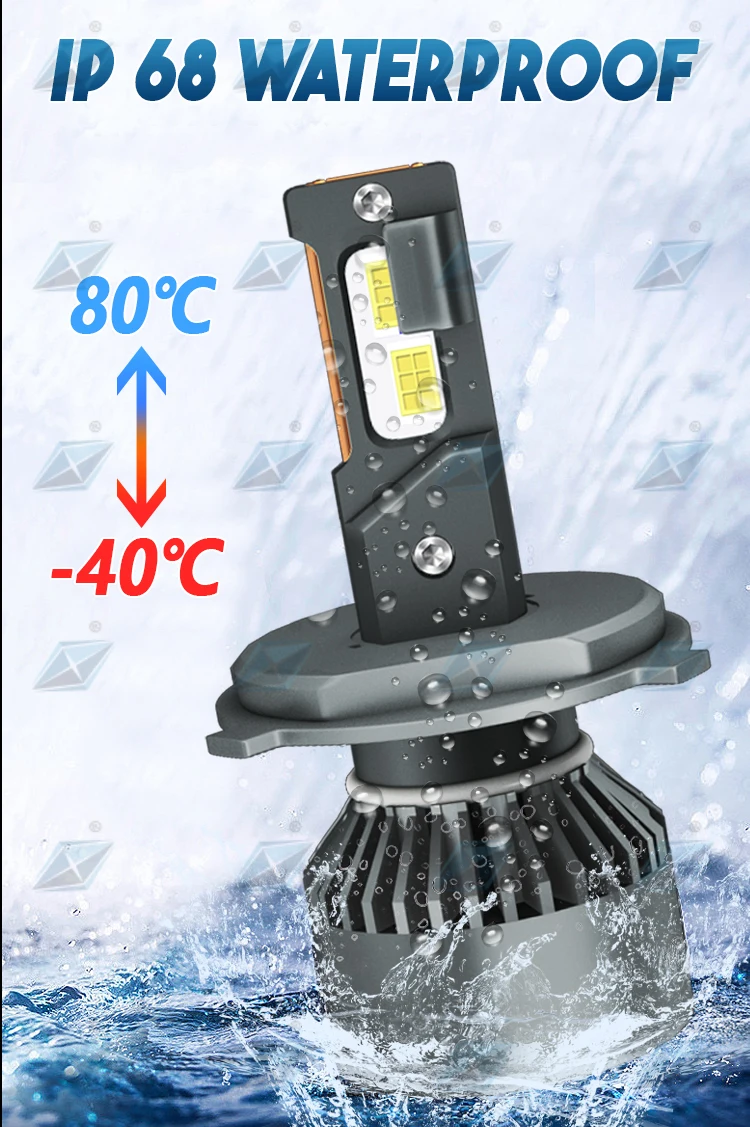 110W 11000LM Auto LED Headlight Bulb Canbus 6500k Color Temperature New 12V 24V H1 H4 H8 9005 ...