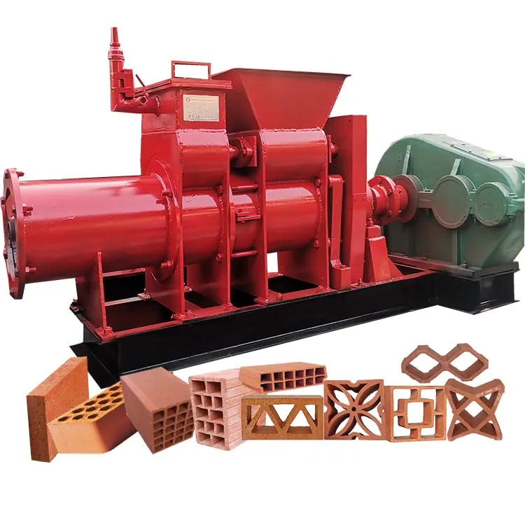 Vacuum Extruder Production Line Solid Hollow Red Earth Soil Mud ...