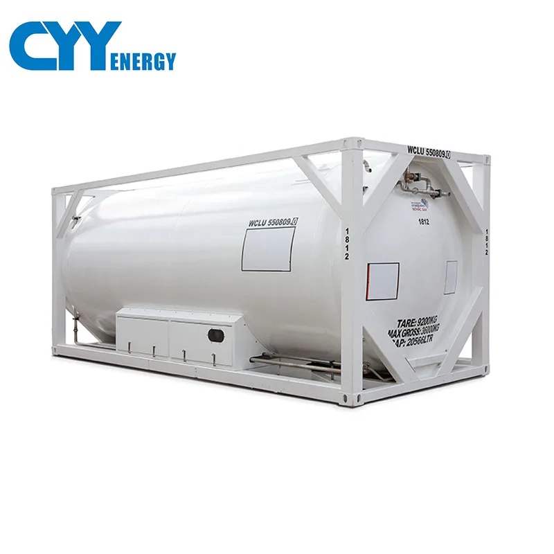 20ft Lox Lin Lar LNG Lco2 Tank Container ASME T75 ISO Tank Container ...
