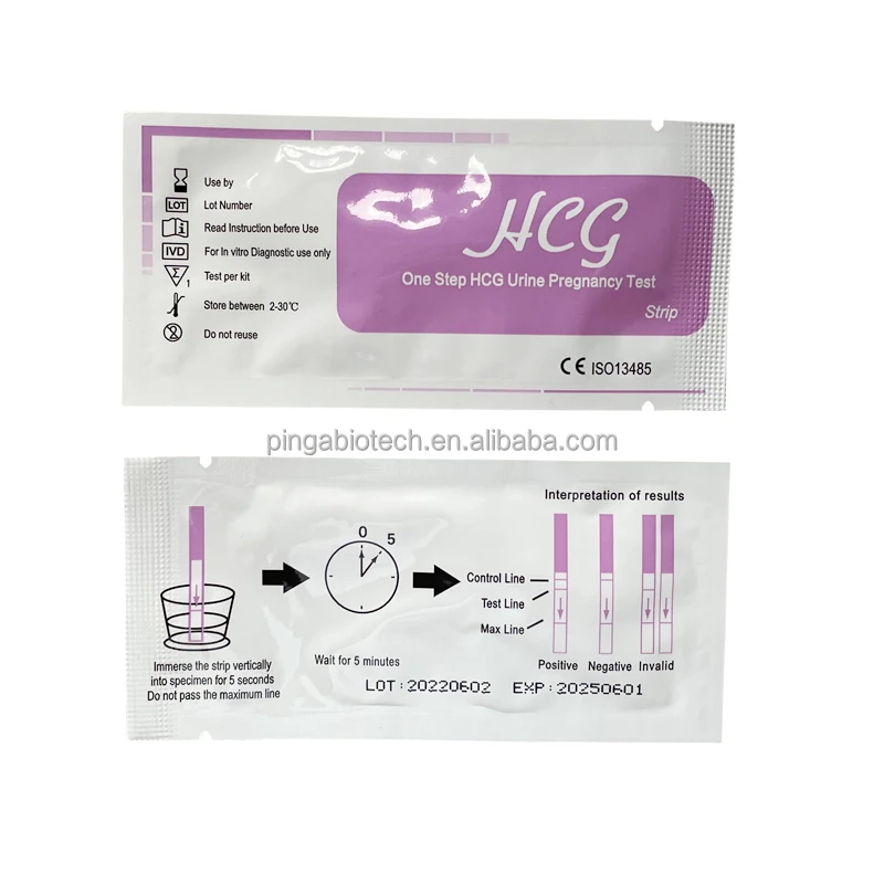 Ce Approval One Step Urine Hcg Pregnancy Test Strip Manufacturers - Buy ...