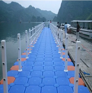 Durable Plastic Floating Bridge Trestle Platform Marine Modular Pontoon ...