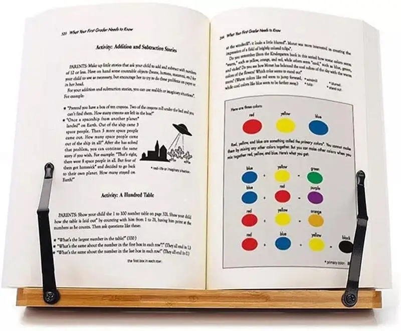 Bamboo Book Stands - Handsfree and Portable Reading Solutions
