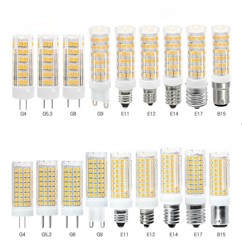 High-quality Led Bulb G4 G8 G9 G5.3 E11 E12 E14 E17 B15 102leds 76leds 51leds 12-30v Universal ...