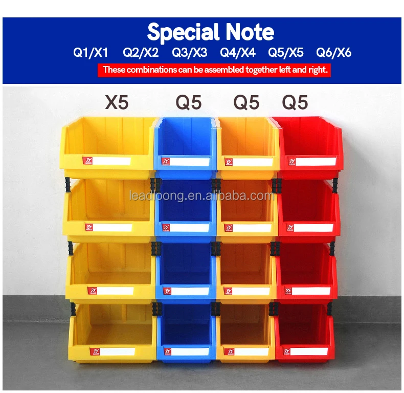 Eco-friendly Plastic Parts Bins - Stackable & Sustainable