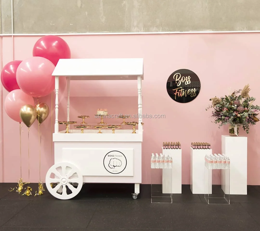 Amina Craft custom acrylic mdf candy sweet cart acrylic display carts ...