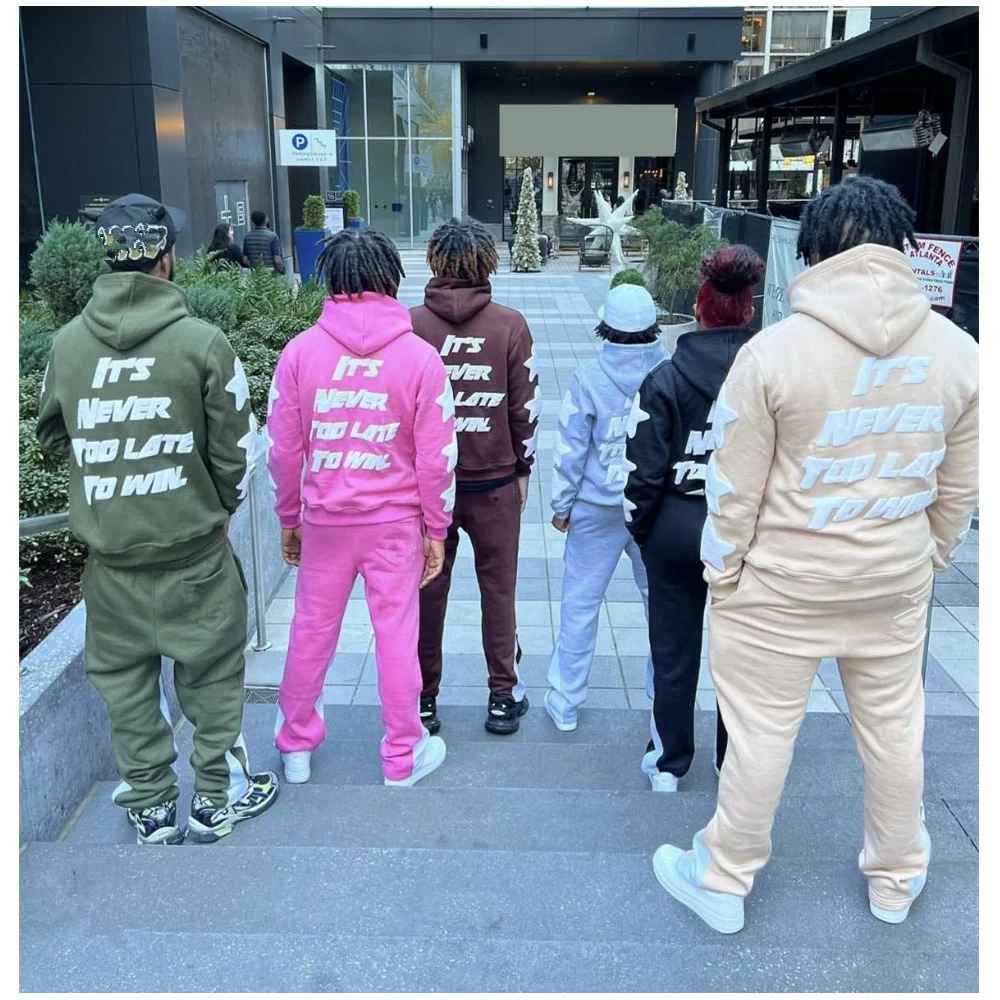 KY Premium Puff-Screen-Printing Custom Sweatpants for Men