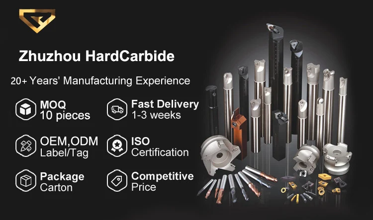 Zhuzhou Hardcarbid Cnc Cutting Tools Carbide Milling Insert Carbide Inserts Lnmu Lnmu0303zer Mj