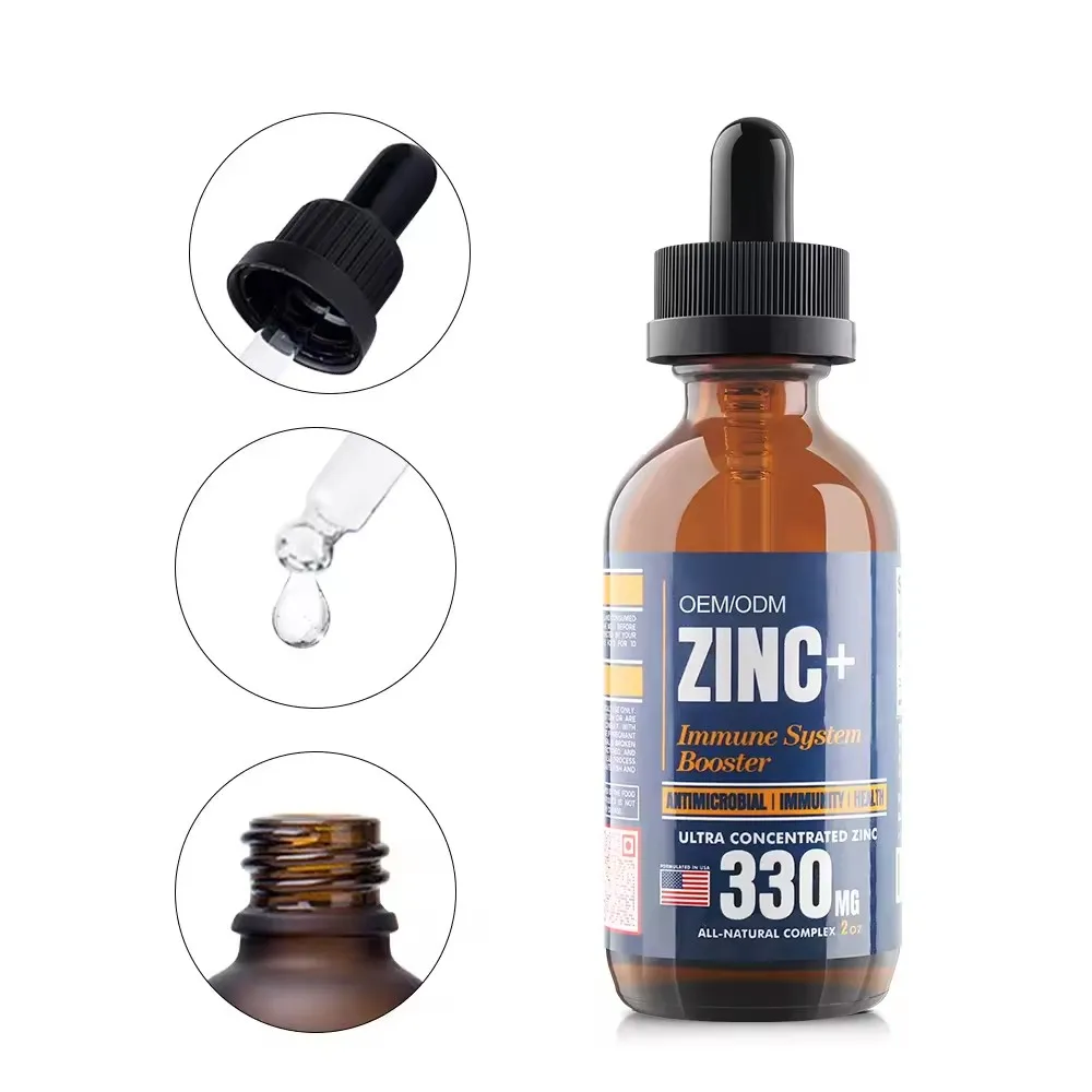 Ultra Concentrated 330 Mg Zinc Liquid Drops Immune System Booster ...