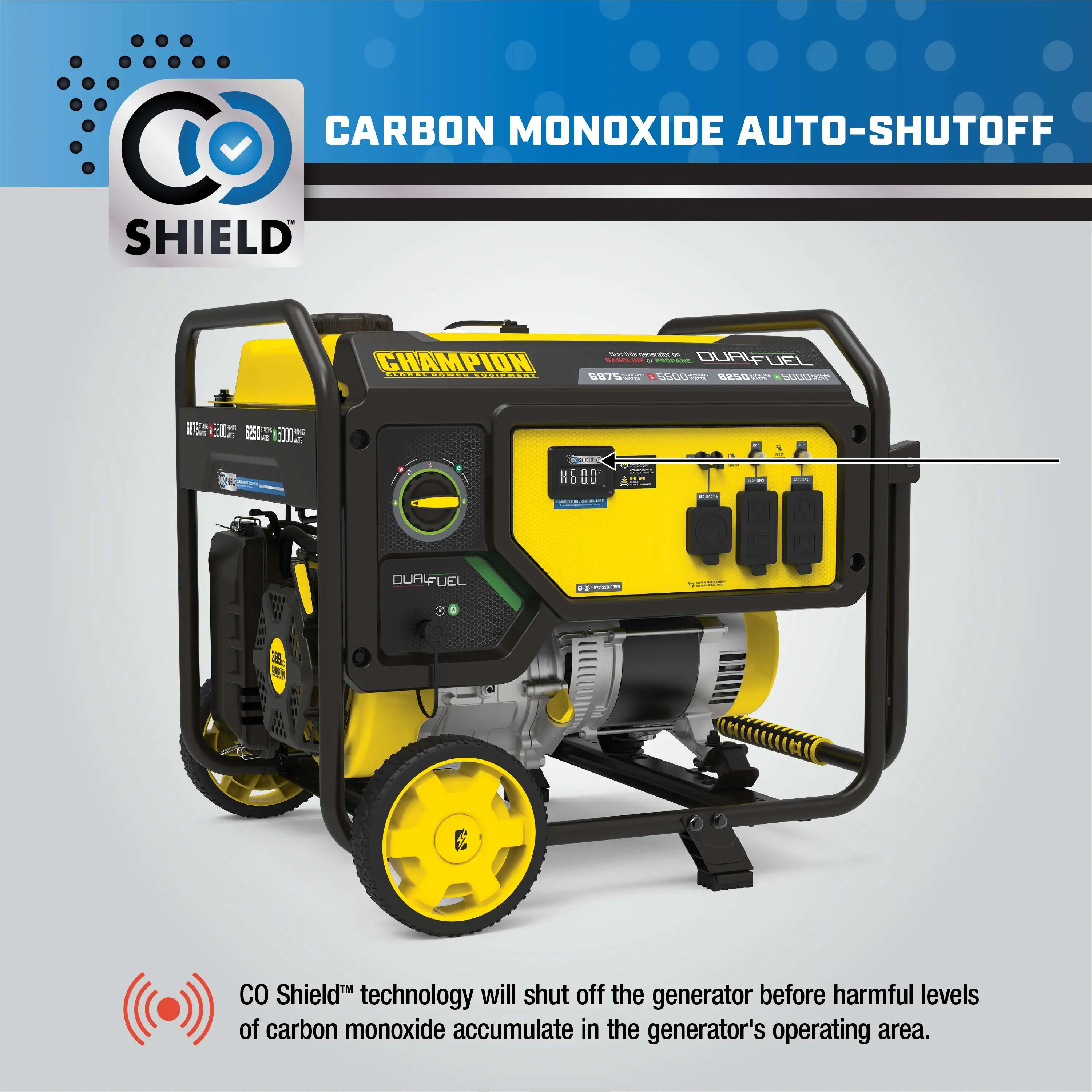 Champion 501085 5000 Watt Dual Fuel Open Frame Portable Generator 220 ...