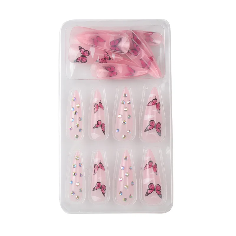 Private Label Wholesale Nail Art Box Press On Nails Clear Package Box ...
