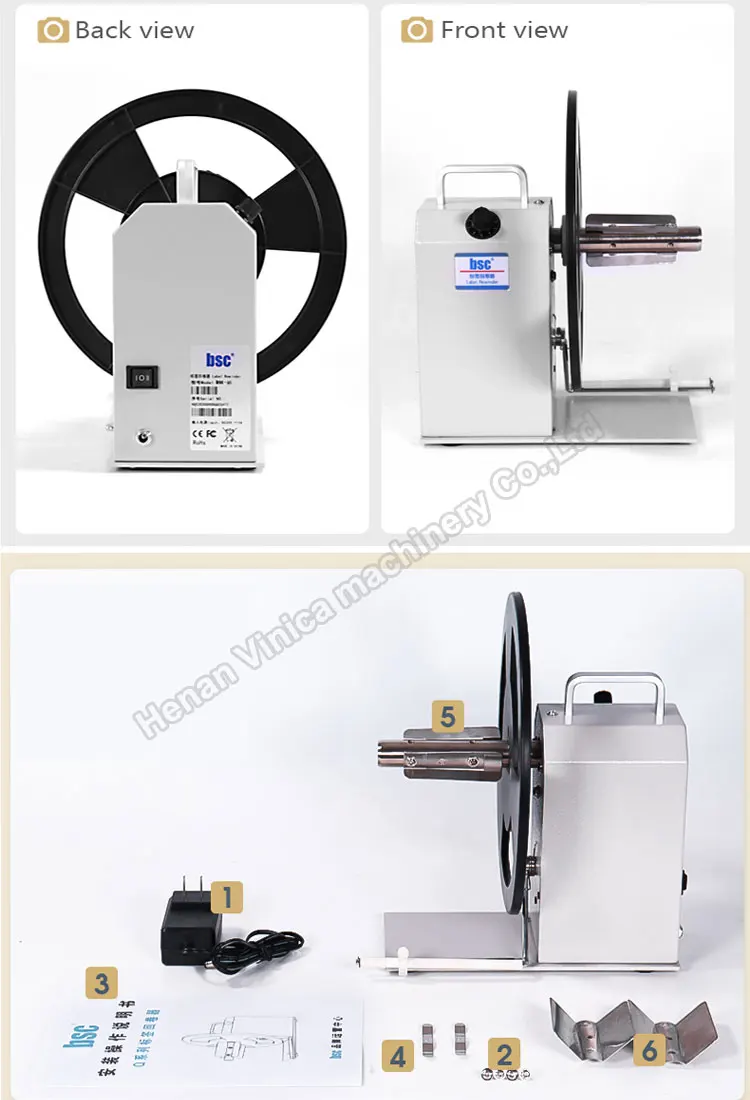 Vinica Table Top Q6 Label Rewinding Machine Automatic Label Sticker ...
