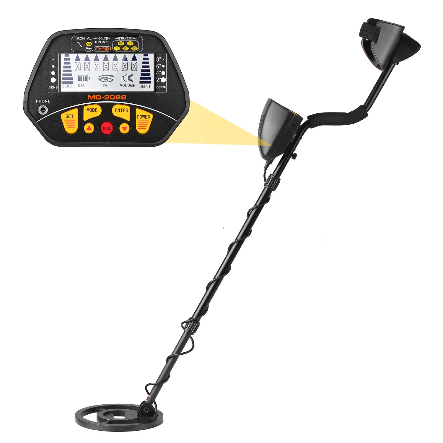 LCD Display Industrial Metal Detector MD3028 for Gold Prospecting