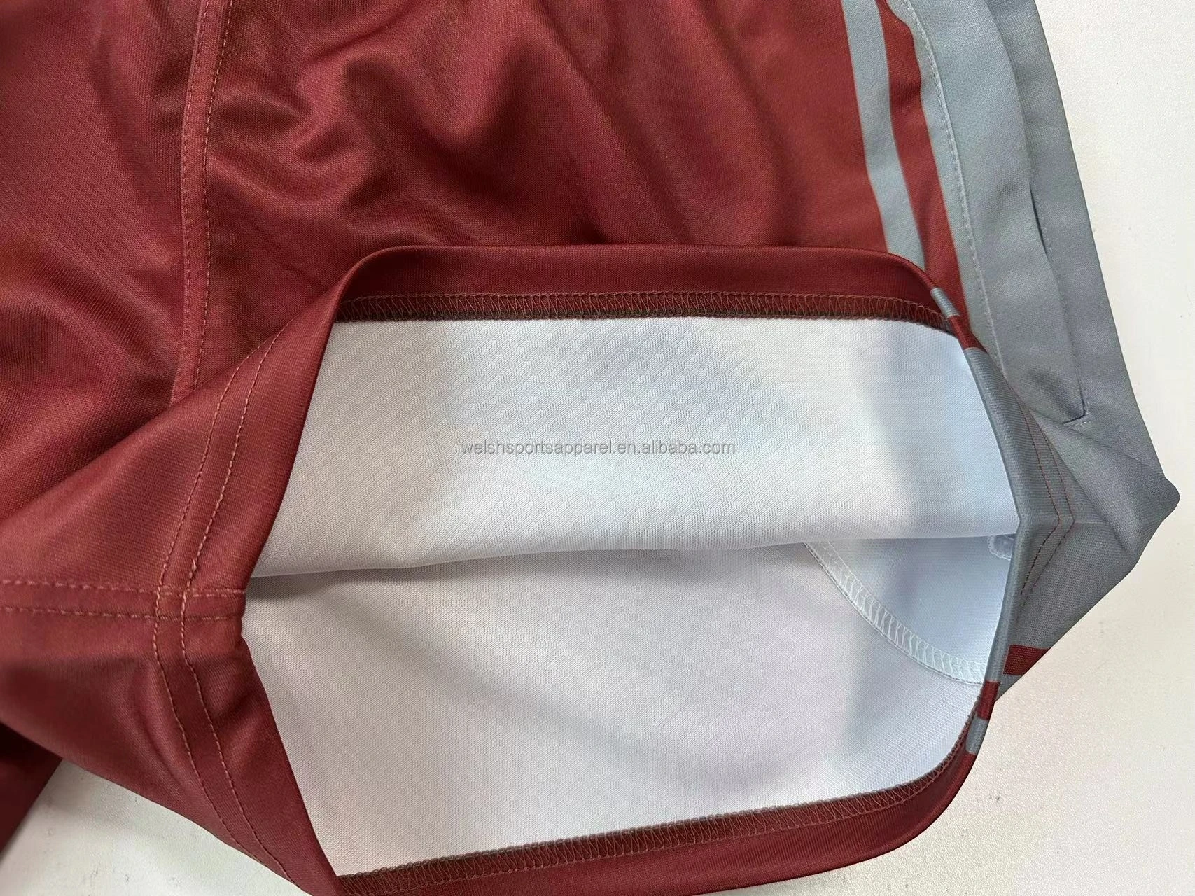 Custom Logo Wholesale Ready Made Plain White Rugby Shorts