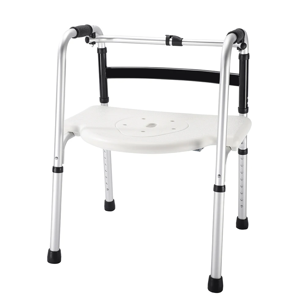 Toilet Commode Chair Elderly Walker Rollator With White Seats - Buy ...