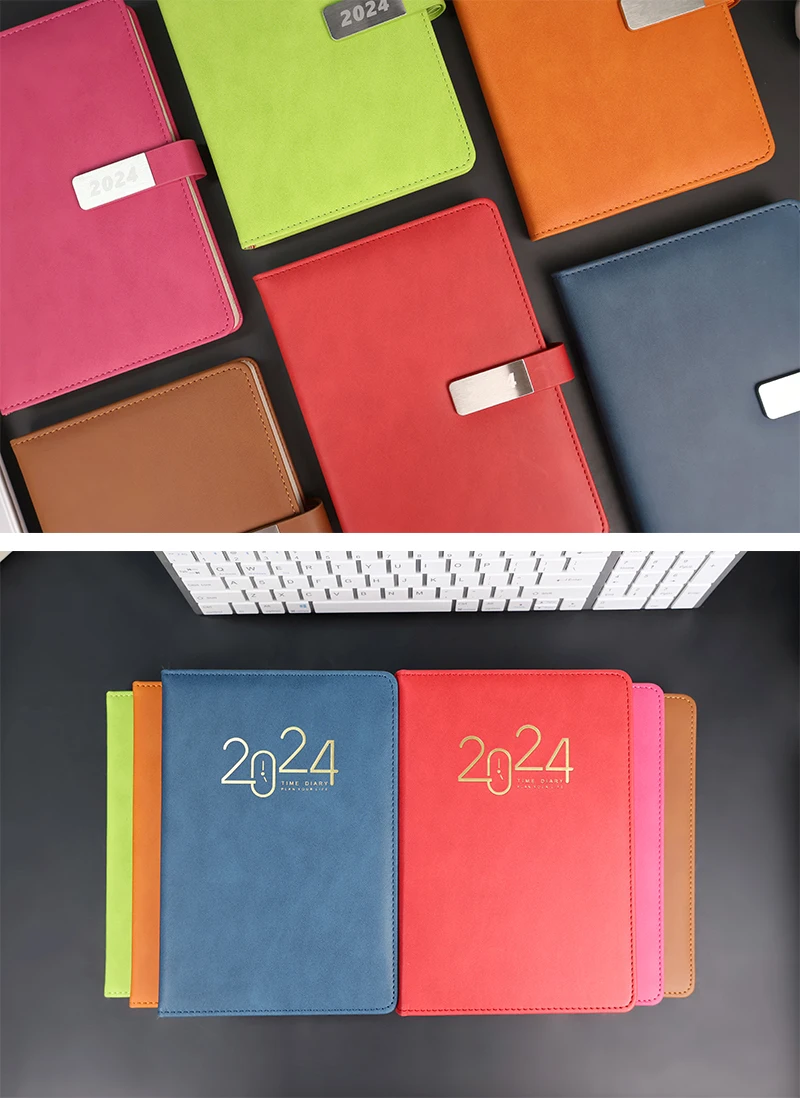 A5 Leather Gratitude Cuadernos Agendas Planners And Journal Agenda 2024 ...