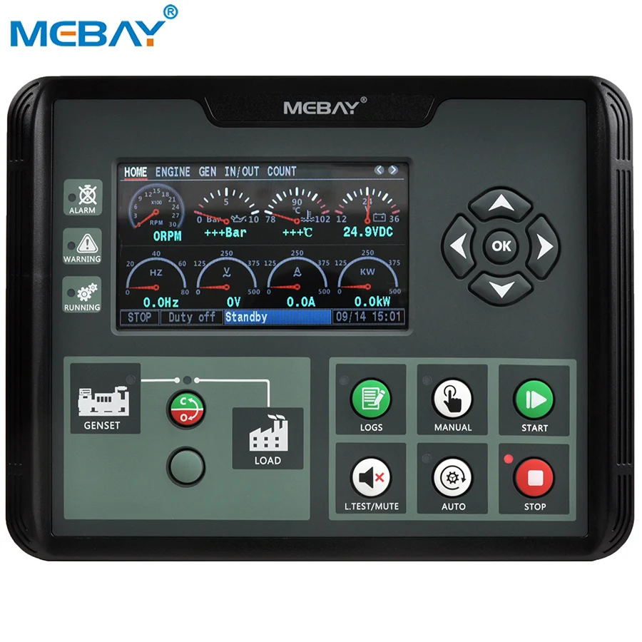 Mebay Diesel Auto Fire Pump Controller Control Panel FC70DR