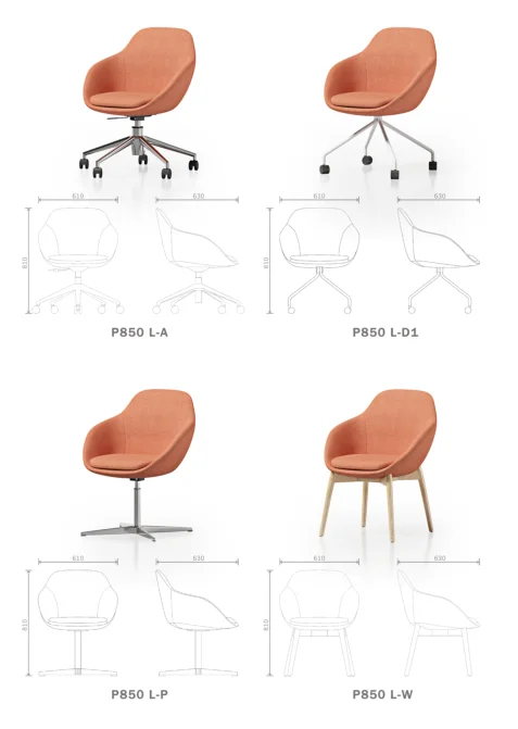 New Conference Visitor Furniture Office Italian Lounge Swivel Chair ...