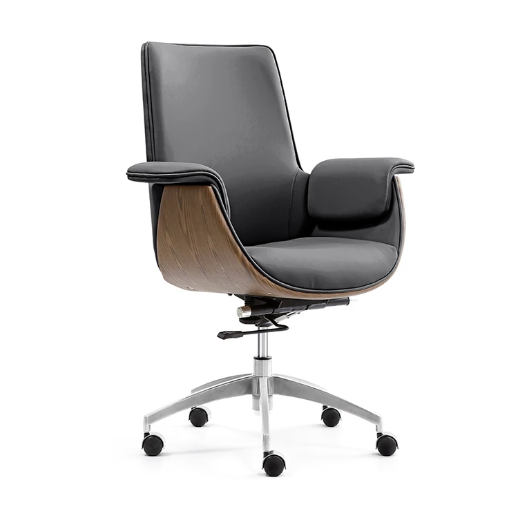 Black Leather Low Back Conference Room Staff Office Chairs - Buy Modern ...