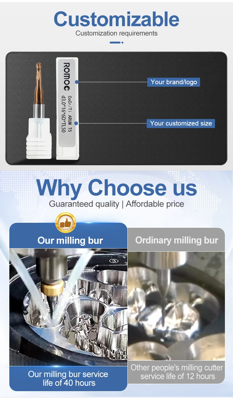 Dof Milling Burs Titanium Dental Milling Arum Milling Bur - Buy Dental ...