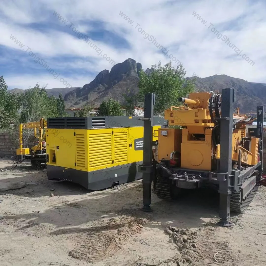 200m Crawler Mounted Diesel Borehole Dth Water Well Drilling Rig ...
