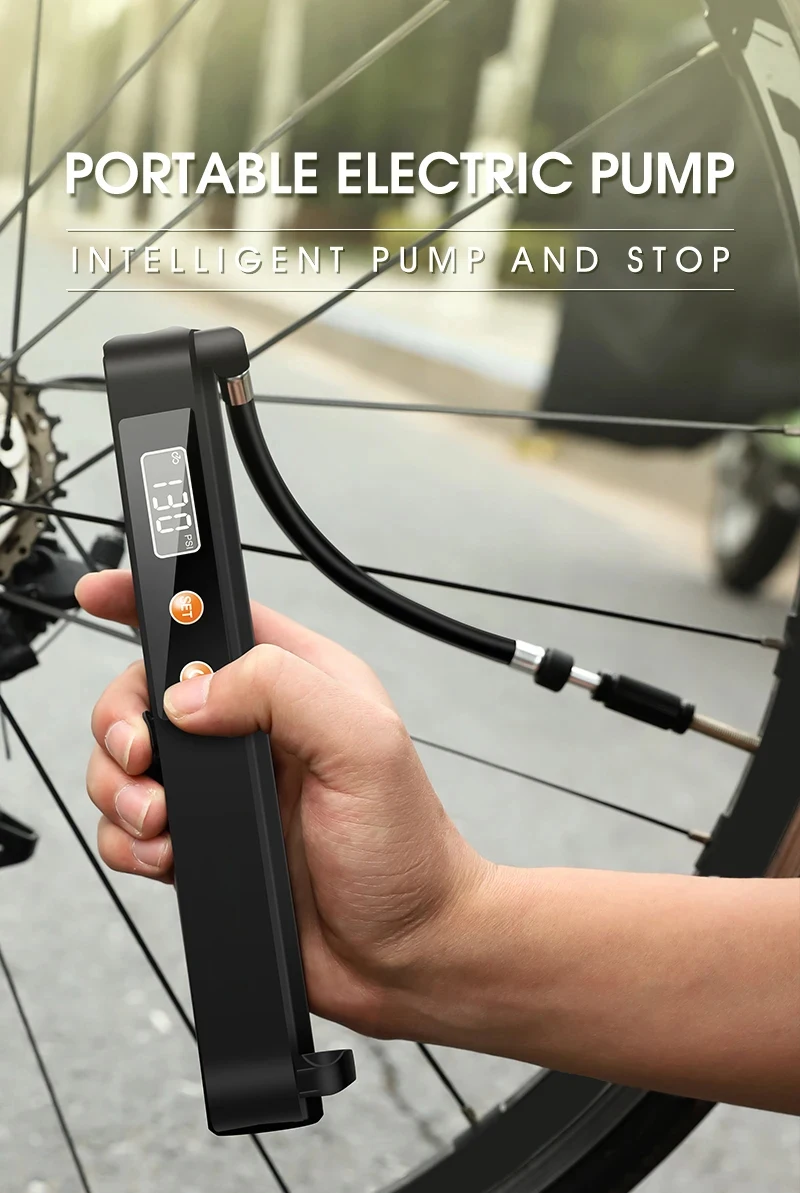 Electric Bike Tire Inflator Portable Electric Bicycle Air Pump - Buy ...