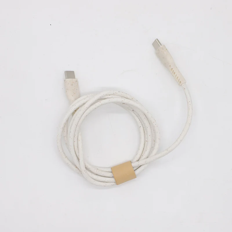 Eco-friendly Materials Biodegradable Type C To Type C Cable Wheat Straw ...