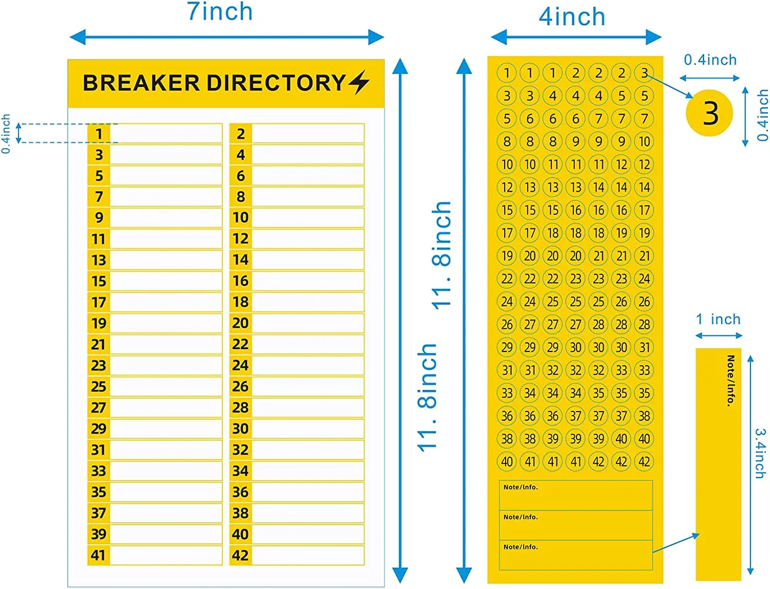 Breaker Panel Labels Electrical Box Sticker Numbers Breaker Panel ...